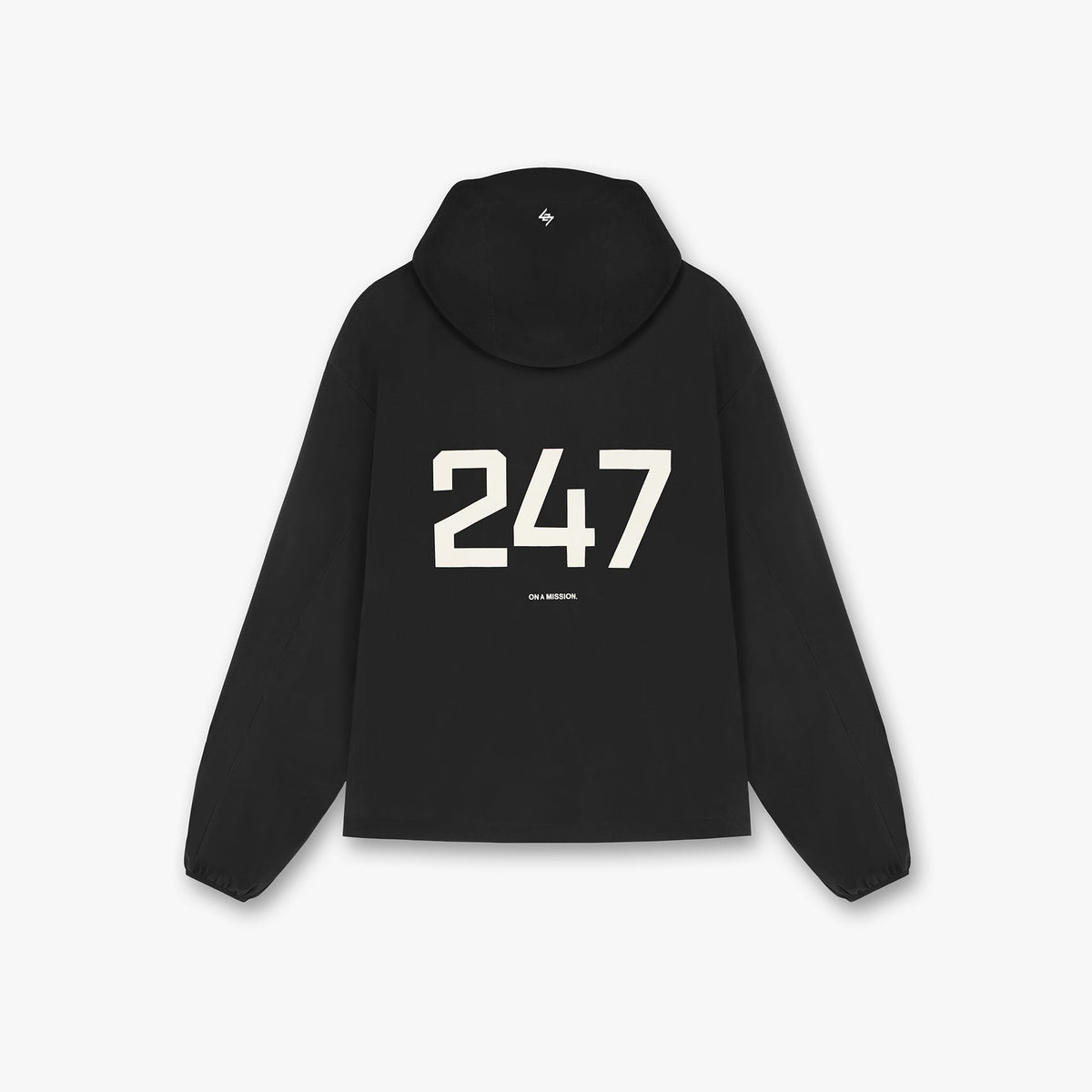 Black Hooded Running Jacket | 247 | REPRESENT