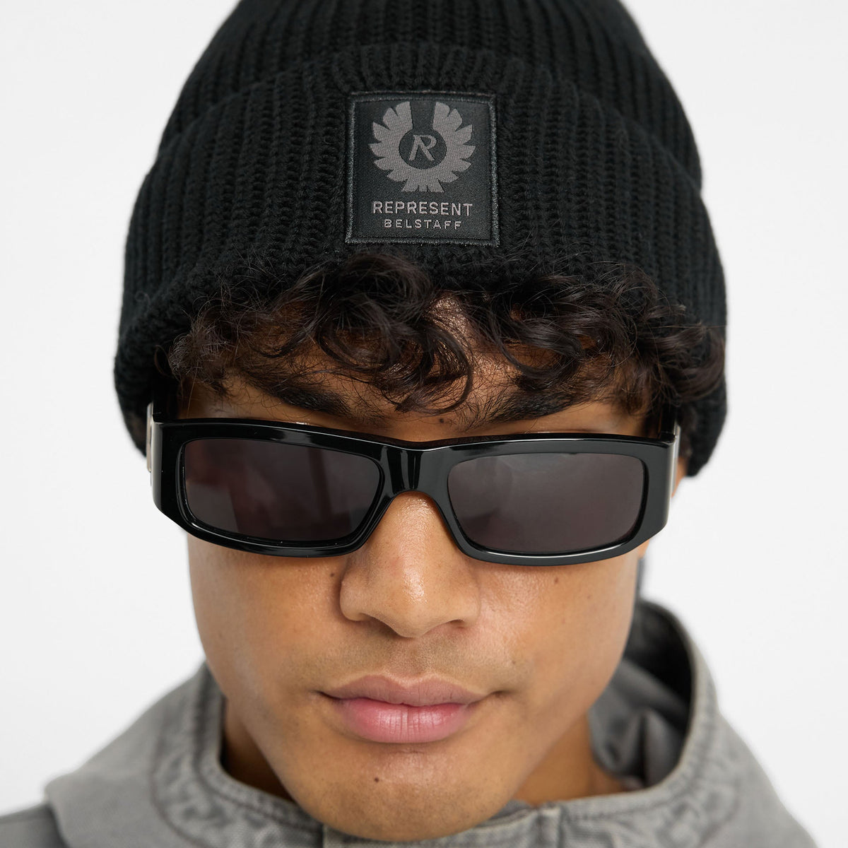 Represent X Belstaff Patch Beanie | Black | REPRESENT