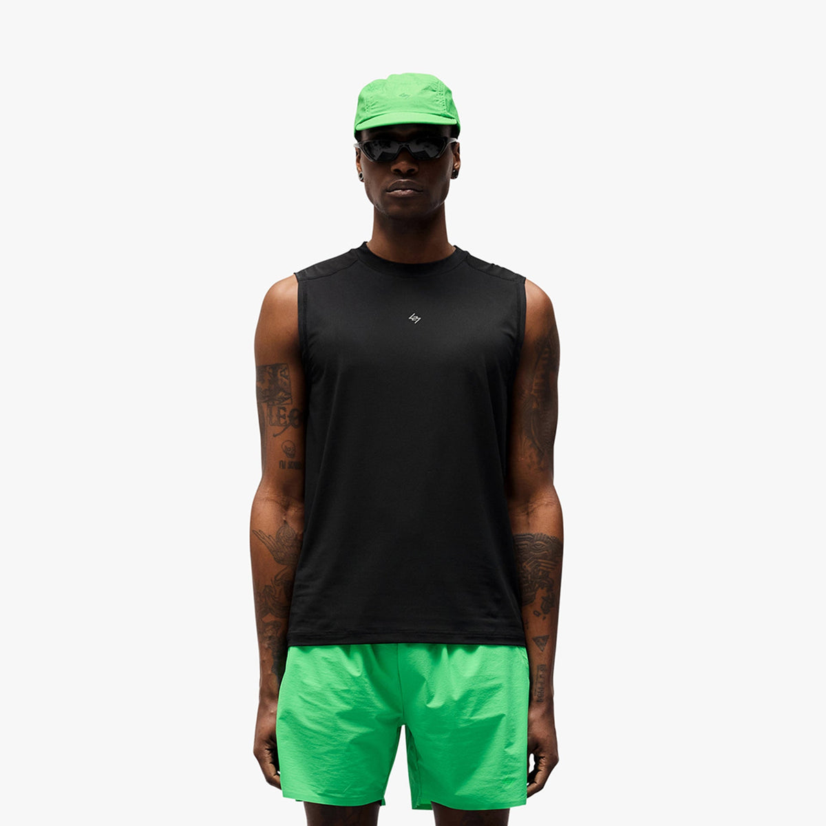 247 Contour Run Tank | Black Performance Running Tank Top | REPRESENT