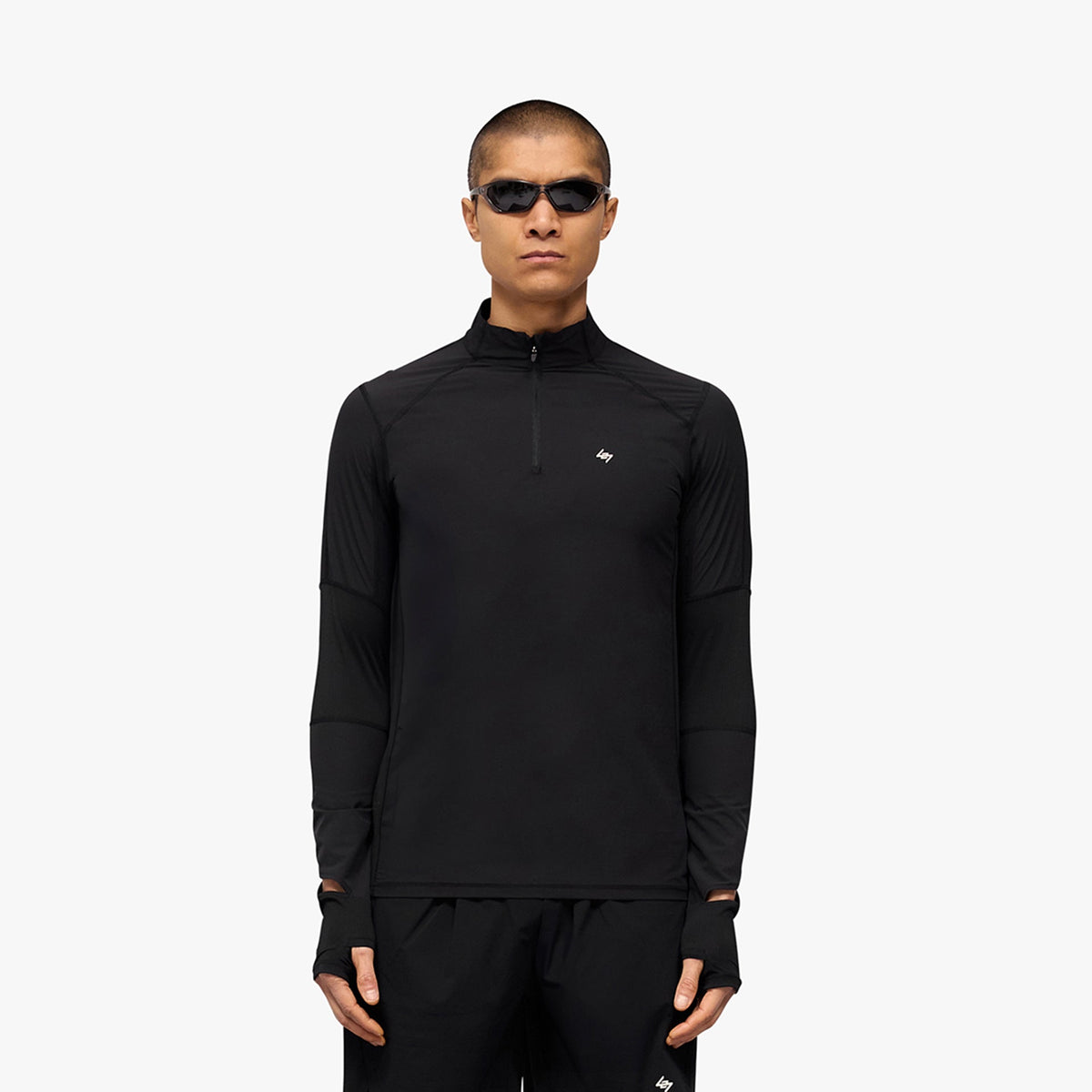 247 Run Quarter Zip | Performance Running Outerwear in Jet Black ...