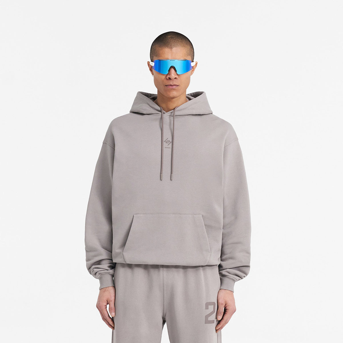 Brown Oversized Gym Hoodie | 247 | REPRESENT