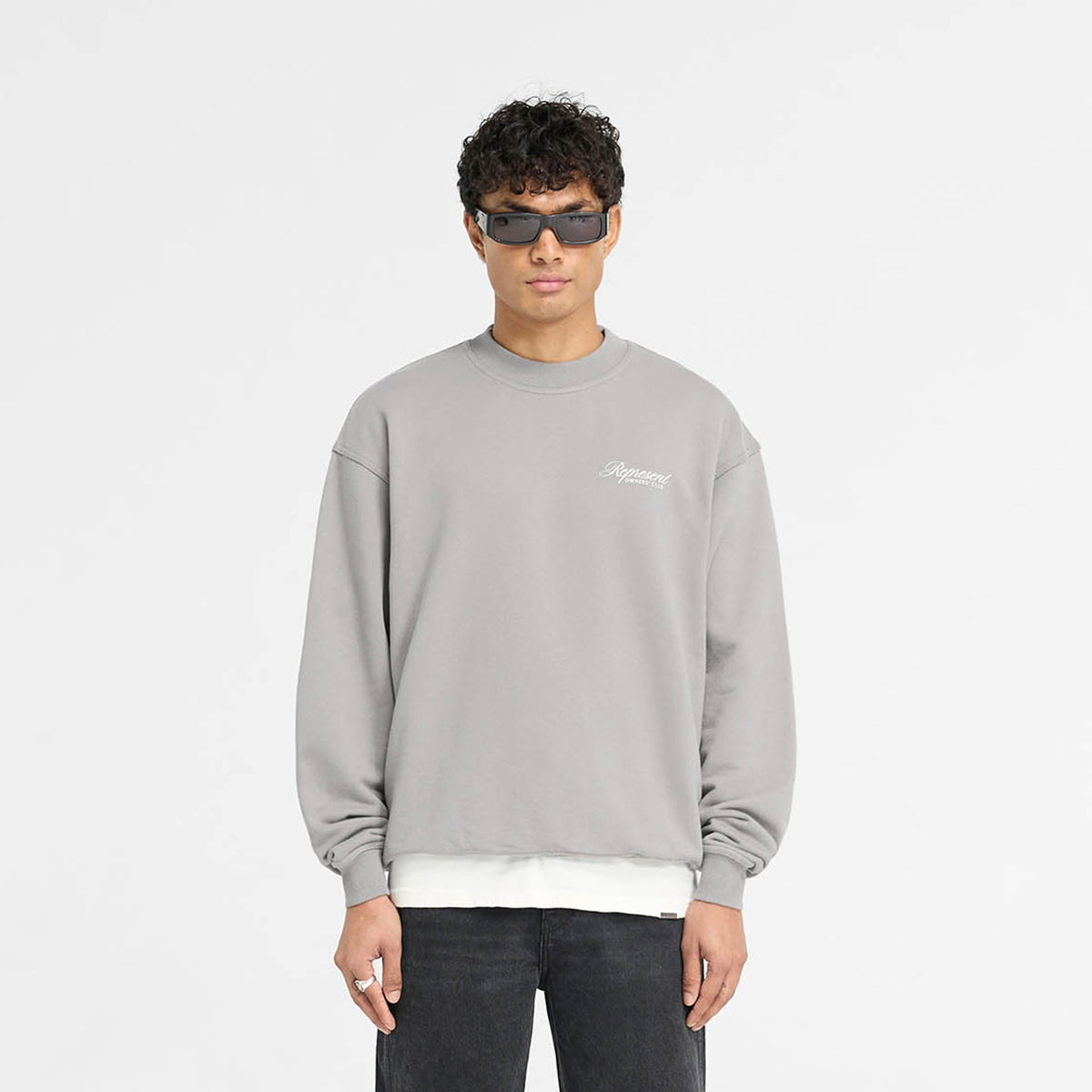 Represent Owners Club Script Sweater | Slate | REPRESENT