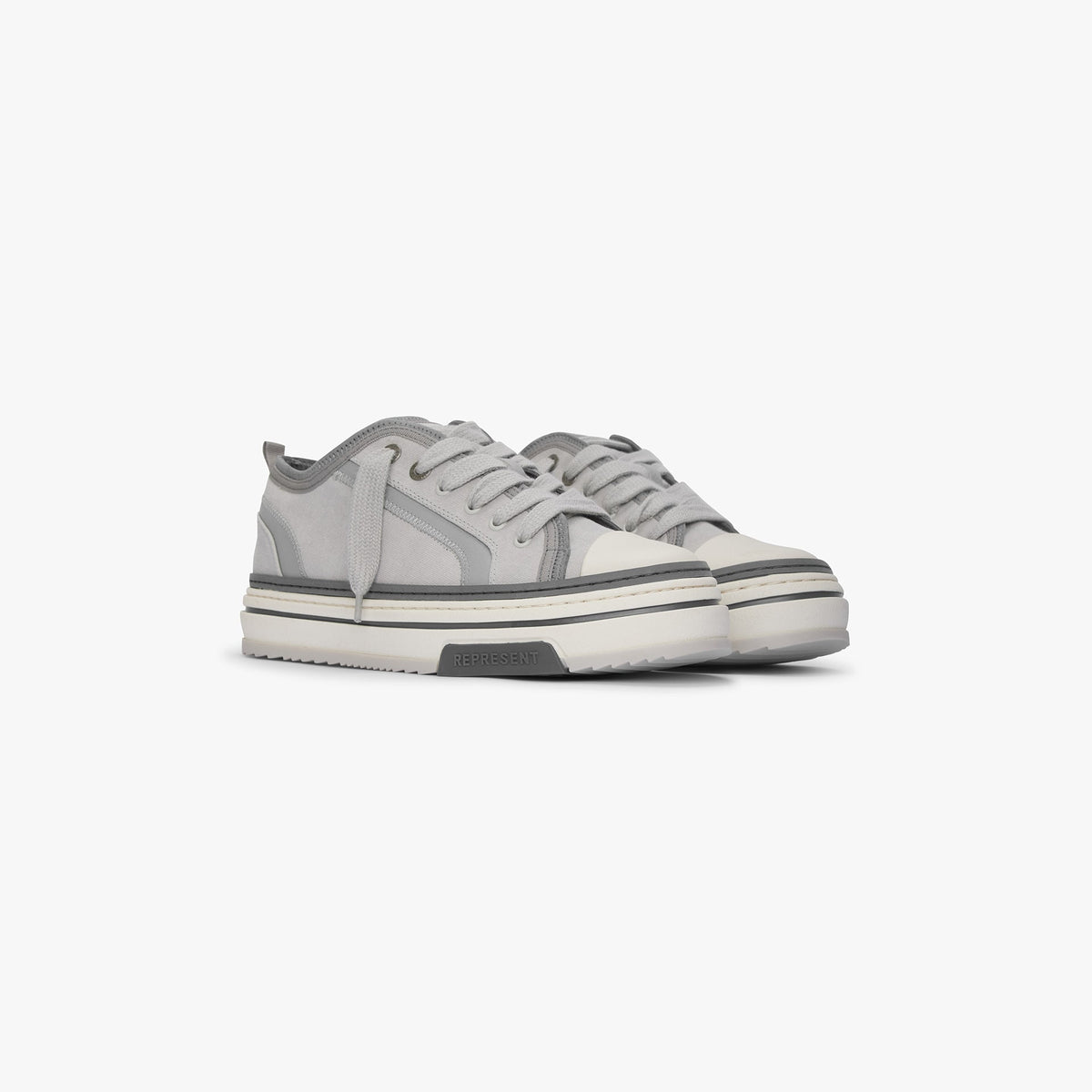 HTN X Low Canvas Sneakers | Warm Grey Premium Low Tops | REPRESENT